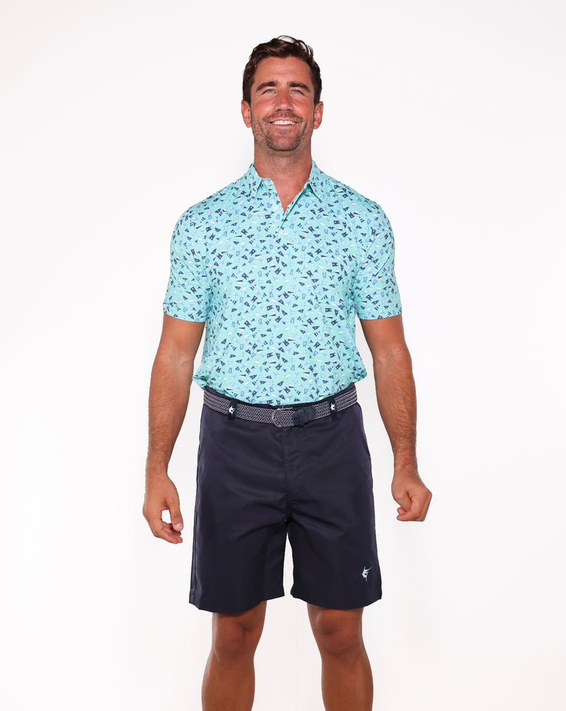 Captain Shorts Navy Light Weight Cotton Stretch – White Water Life