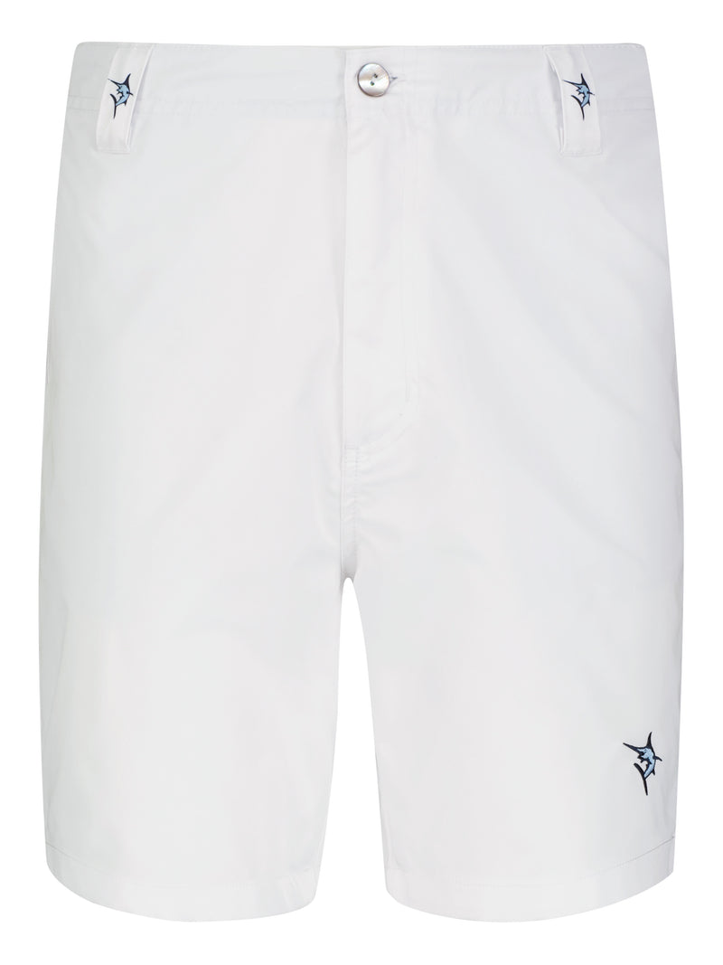 Captain Shorts White Light Weight Cotton Stretch – White Water Life